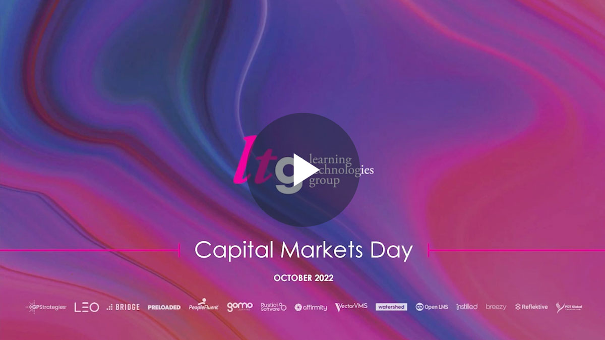 Capital Markets Day 2022 Recording - Learning Technologies Group plc